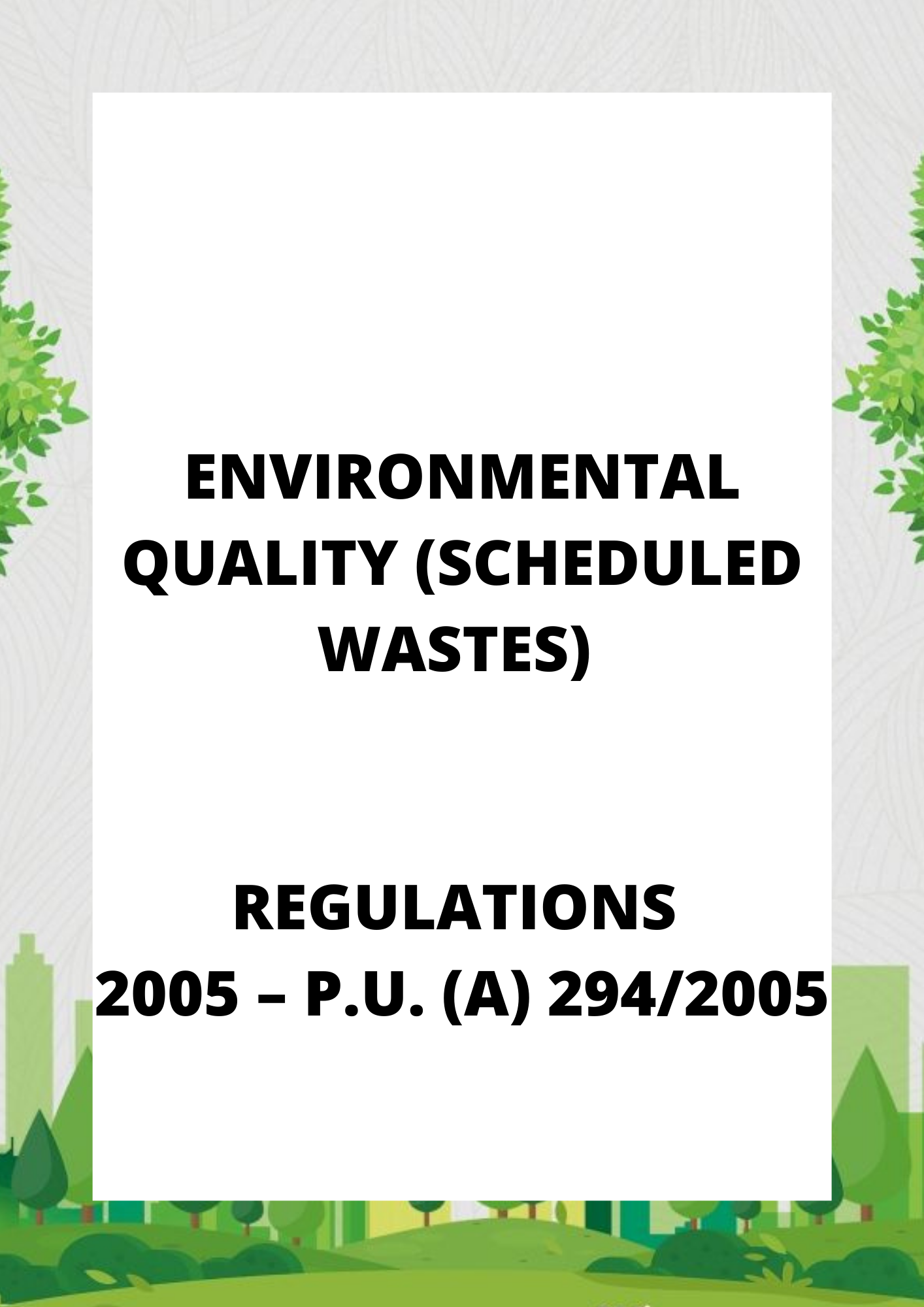 Regulations - Department of Environment